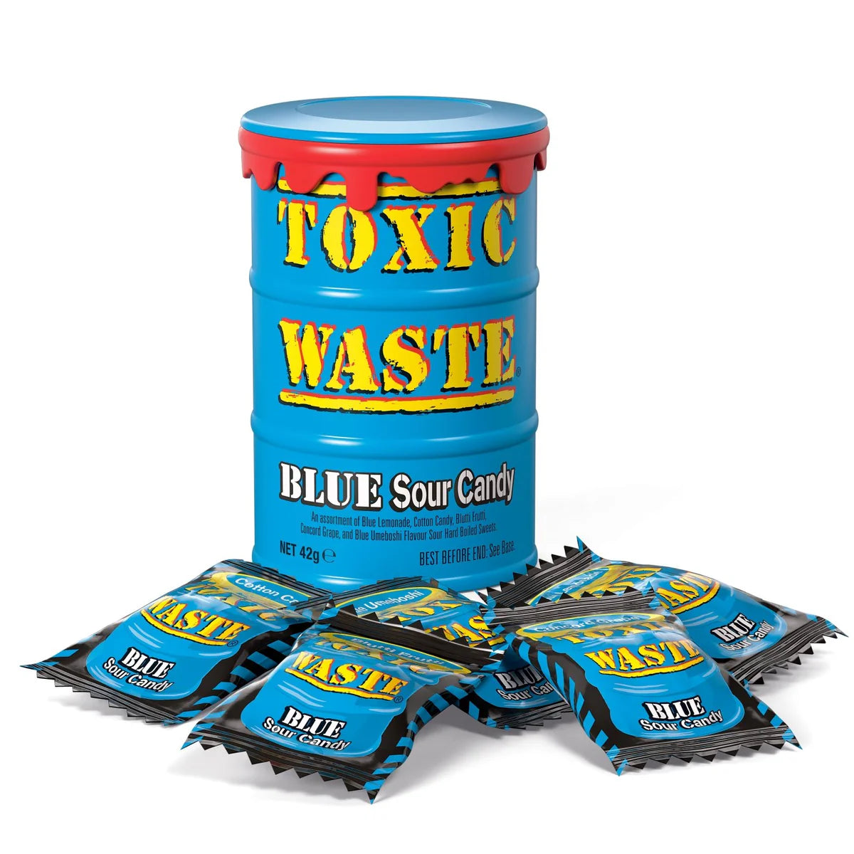 Toxic Waste Drum – Blue Flavours | Extreme Sour Candy South Africa